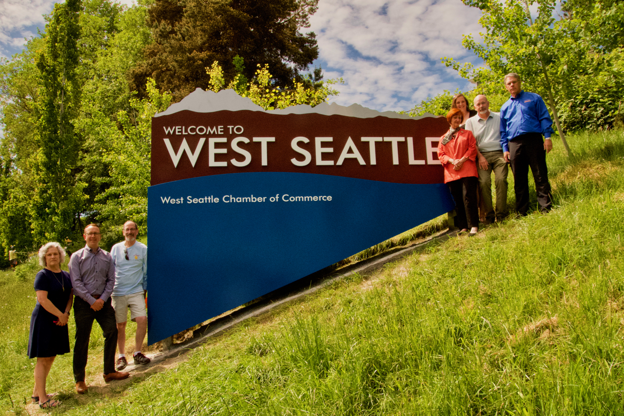 New 'Welcome to West Seattle' sign unveiled | Westside Seattle